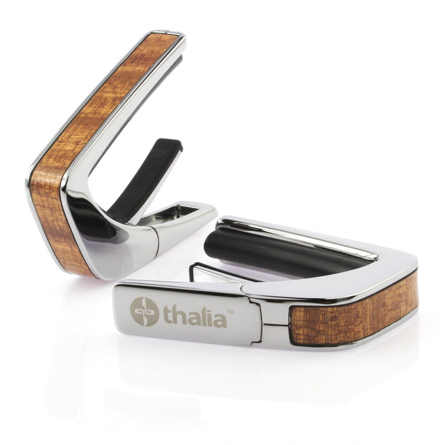 Thalia Exotic Series Wood Collection Capo ~ Chrome with Sapele Inlay ...